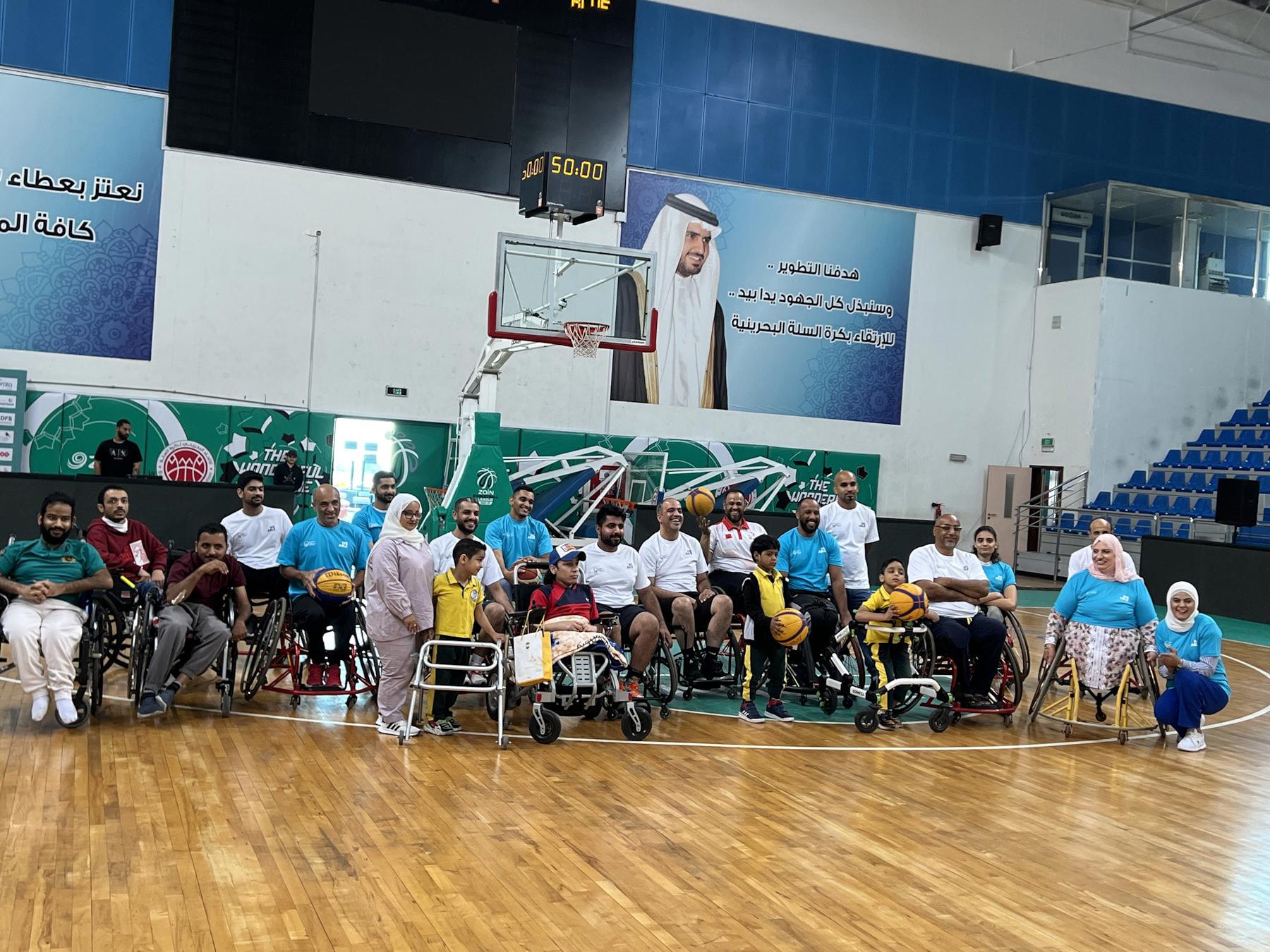 زين البحرين تنظم مباراة كرة السلة على الكراسي المتحركة بالتعاون مع
